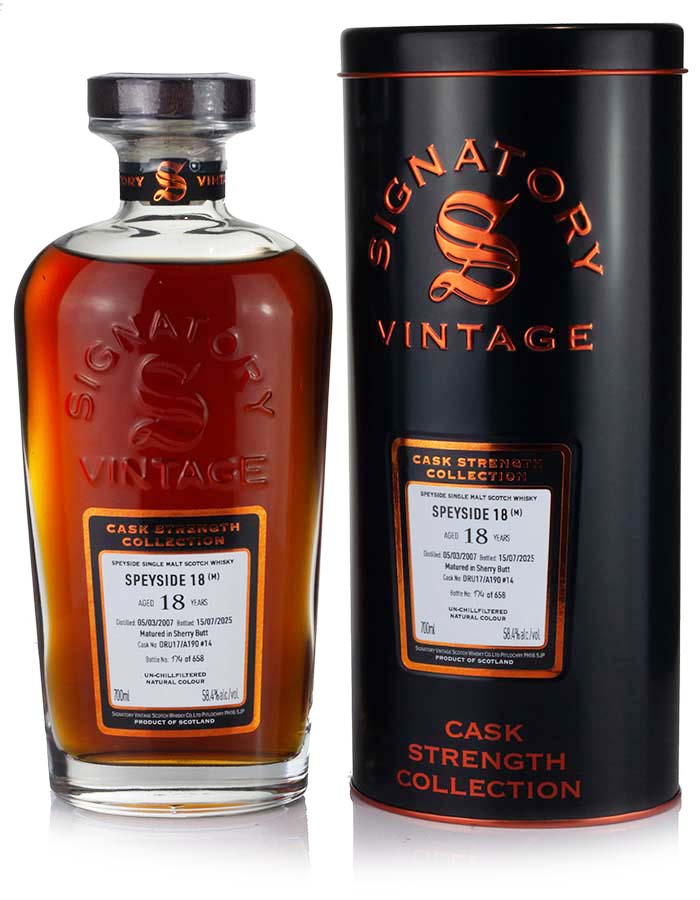 Speyside (M) 18 Jahre alt 2007 Signatory Cask Strength #14 | The Whisky ...