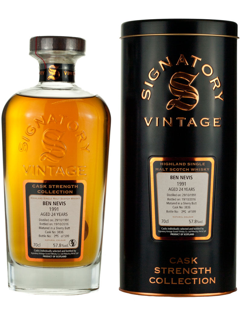 Ben Nevis 24 Jahre alt, 1991, Signatory – The Whisky Barrel